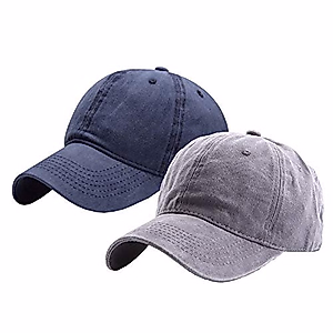INOGIH Toddlers Baseball Hat Boys, Kids Distressed-Washed Baseball Cap Cotton Hats for 2-8 Years