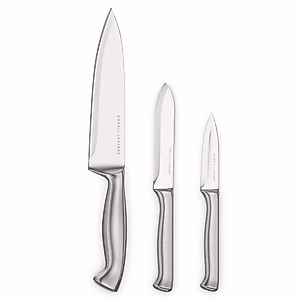 Emeril Lagasse 3-Piece Stainless Steel Kitchen Knives Set - 8” Chef Knife, 5" Utility Knife, & 3.5" Paring Knife - Slice Fruit & Meat Effortlessly