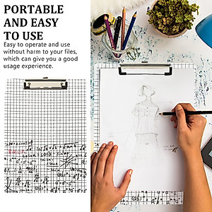VOSAREA 2pcs Transparent Board Clip Document clipboard Office Supplies folders clipboard Standard Clip Sketch clipboard Clip hardboard Pocket Folder exam Paper Clips Acrylic Thin a4