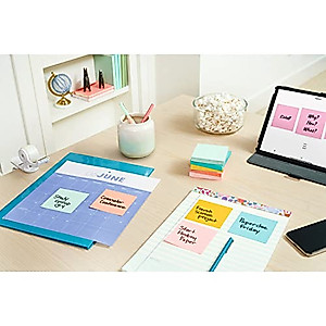 Post-it Pop-up Notes, 3x3 in, 6 Pads, America's #1 Favorite Sticky Notes, Beachside Café Collection, Pastel Colors, Recyclable (R330-AP)