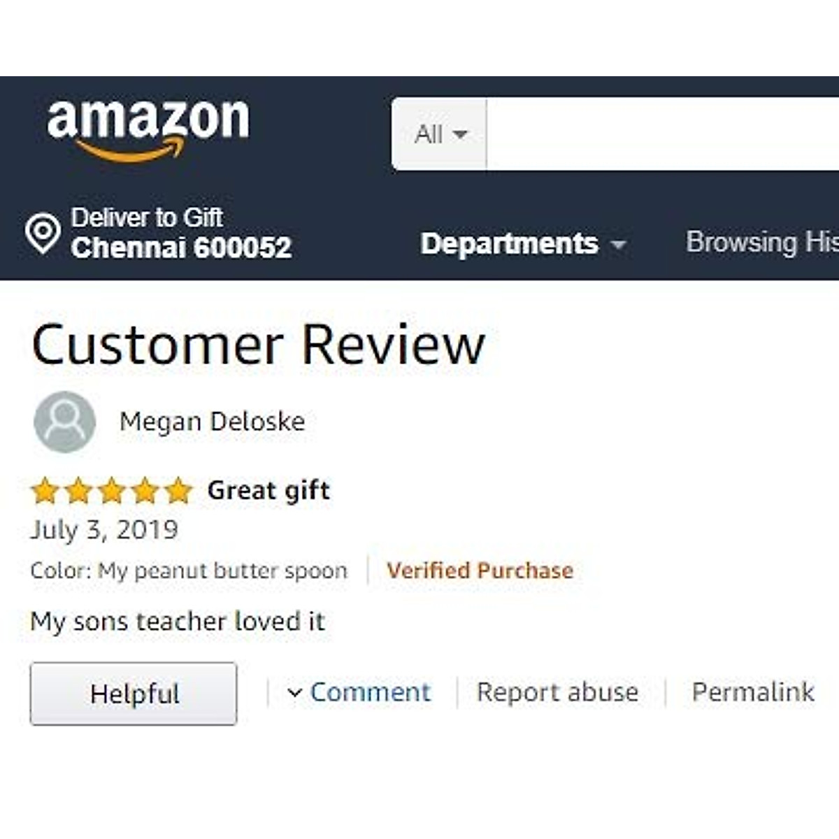 Seyal® My Peanut Butter Spoon Gift - Love gifts -unique gifts - Gift for her - Gift for him - christmas gift - funny gifts - peanut butter lover gift - food lover gifts - peanut butter spoon