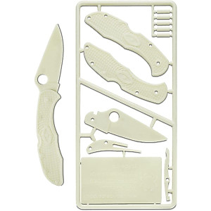 Spyderco Delica 4 Plastic Knife Kit - Glow-in-the-Dark and Easy Customization - PLKIT1
