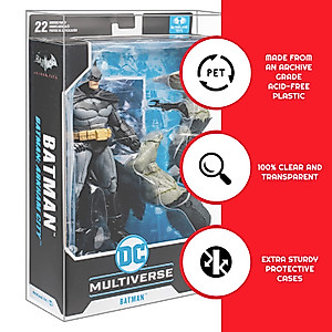 EVORETRO Action Figure Boxed Case Protector for McFarlane DC Multiverse BAF 7-in Figures - 10-Pack 0.40mm Thick Clear PET Plastic Display, Achive-Grade Storage. Keep Your Collection in Mint Condition