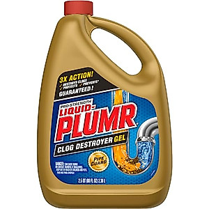 Liquid-Plumr Pro-Strength Clog Destroyer Gel with PipeGuard, Liquid Drain Cleaner - 80 Ounces (Package May Vary)