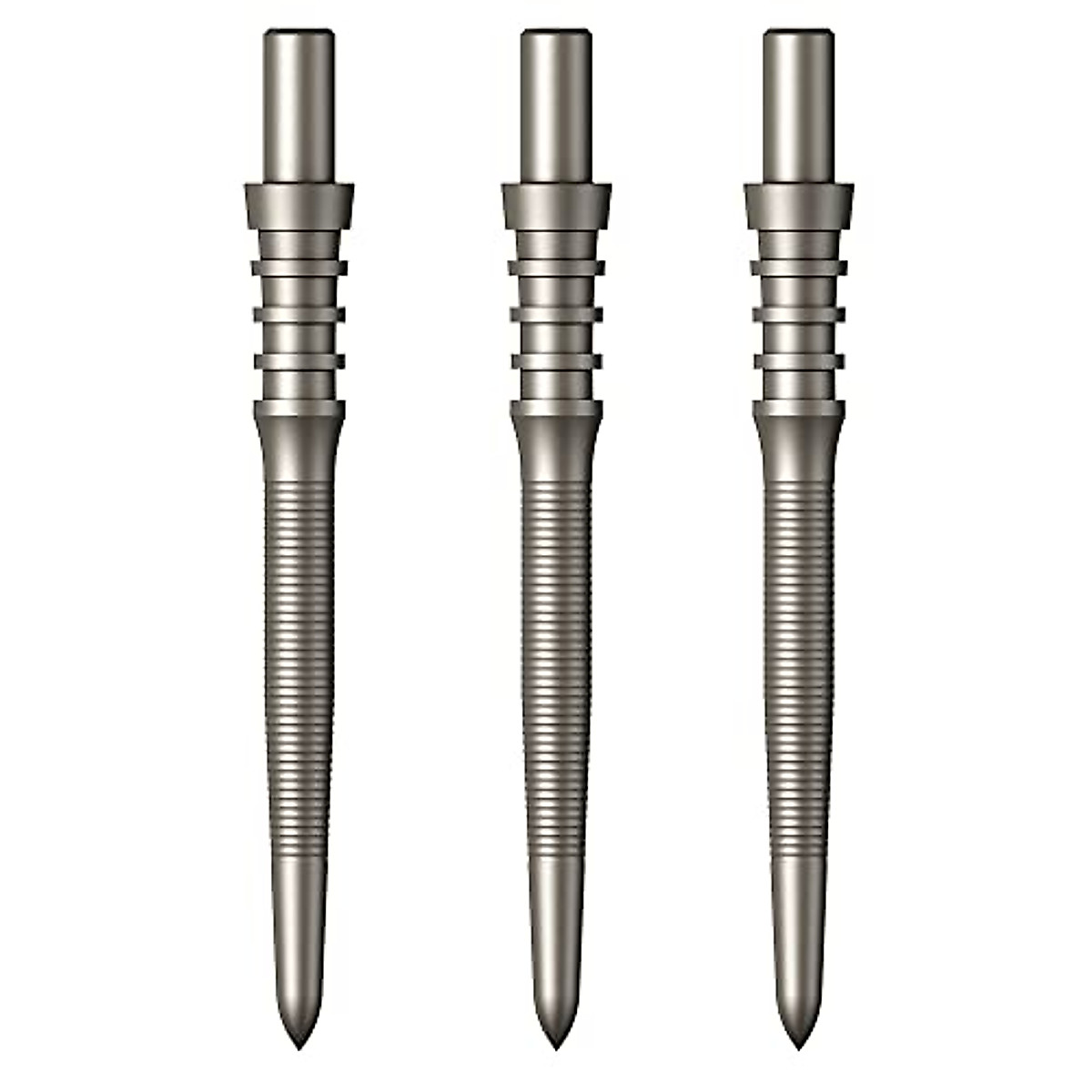 Mission Darts Sniper Points Micro Grip | Steel Tip Replacement Points | 28mm Silver