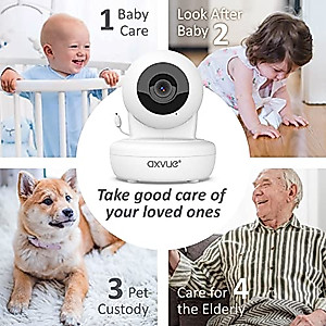 Video Baby Monitor with 4.3" Display & Remote Pan Tilt Camera, Auto Night Vision & Temperature Display,1000ft Long Range, 2-Way Audio Talk,12 Hours Battery, Power Saving Mode, Vox, Zoom in, No WiFi