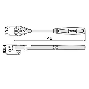 TONE RH3CH 3/8" Drive 72 Teeth Short Ratchet