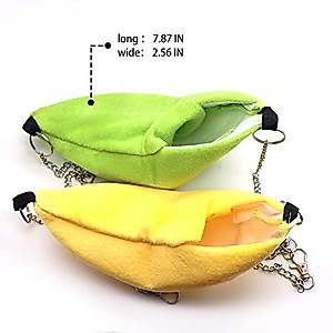 CONSIO 2 Pieces Rat Hammock Banana Hamster Bed House Hammock - Warm Swing - Hanging Soft Bed Mat - for Hamster Parrot Squirrel Guinea Pig Chinchillas Playing and Sleeping