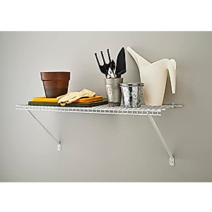 ClosetMaid Wire Shelf Kit with Hardware, 3 Ft. Wide, for Pantry, Closet, Laundry, Utility Storage, White Vinyl Finish