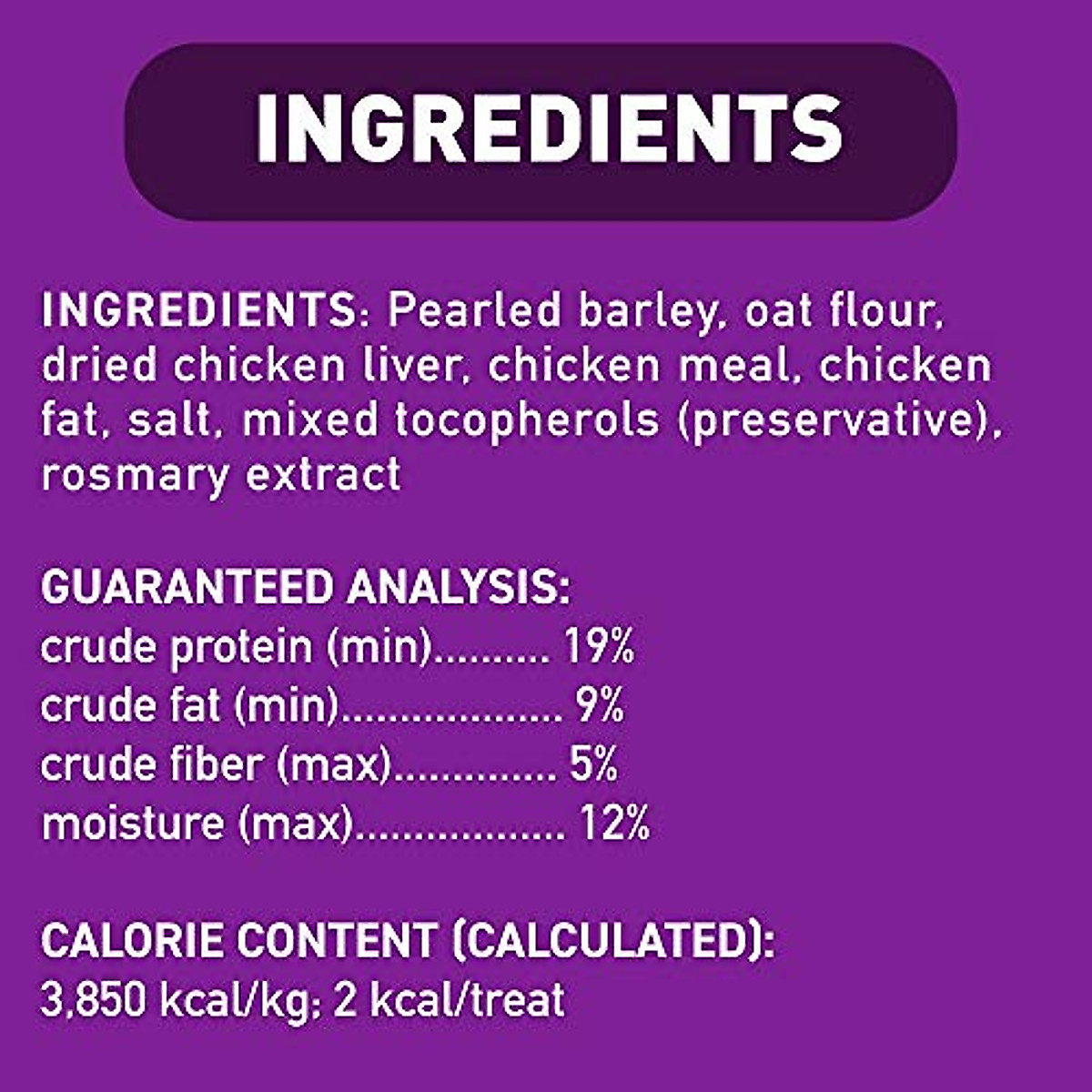 Cloud Star Tricky Trainers Crunchy Dog Training Treats 8 oz Pouch, Chicken Liver Flavor, Low Calorie Behavior Aid with 450 treats