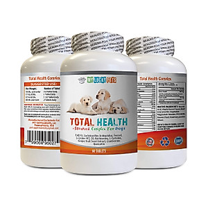MY LUCKY PETS LLC Dog Eye Relief - Dogs Total Health Complex - Hair Coat Skin Teeth Gums Eye Urinary Support - Immune Booster - Dog Immune System Supplements - 60 Treats (1 Bottle)
