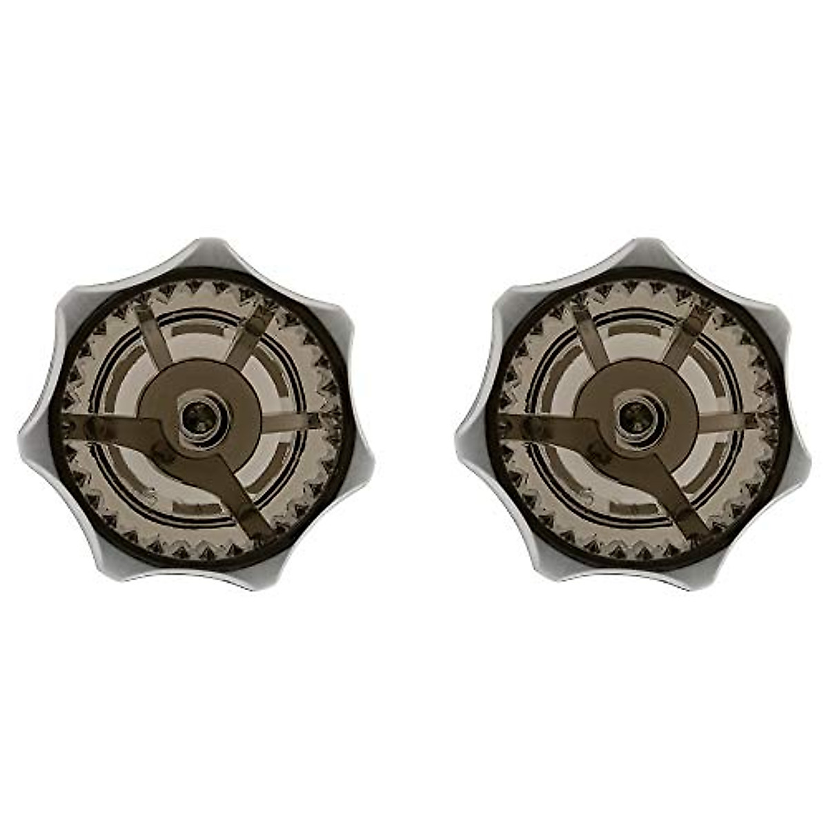 Dura Faucet DF-RKS RV Replacement Hot and Cold Smoked Acrylic Knobs for Faucet