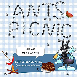 Jovitec 300 Pieces Fake Ants Prank Plastic Black Ant Bugs Joke Toys Realistic Insects for Halloween Party Favors Decoration Props