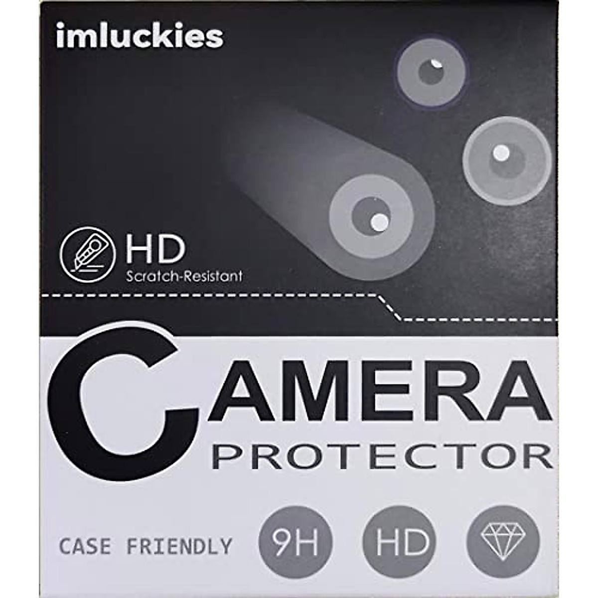 imluckies [3 Pack] Camera Lens Protector for iPhone 14 Pro 6.1" / iPhone 14 Pro Max 6.7", 9H Tempered Glass Film with Anti-Flash Ring, HD Clear, Scratch Resistant, Case Friendly, Easy Installation
