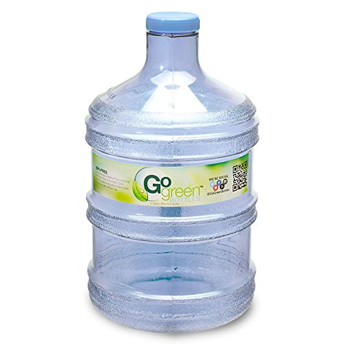 For Your Water 1 Gallon 3.7 Liter BPA Free Plastic Reusable Sport Water Bottle Container Jug with Handle and with 48MM Screw Cap 6.5" x 11. 5" - Blue