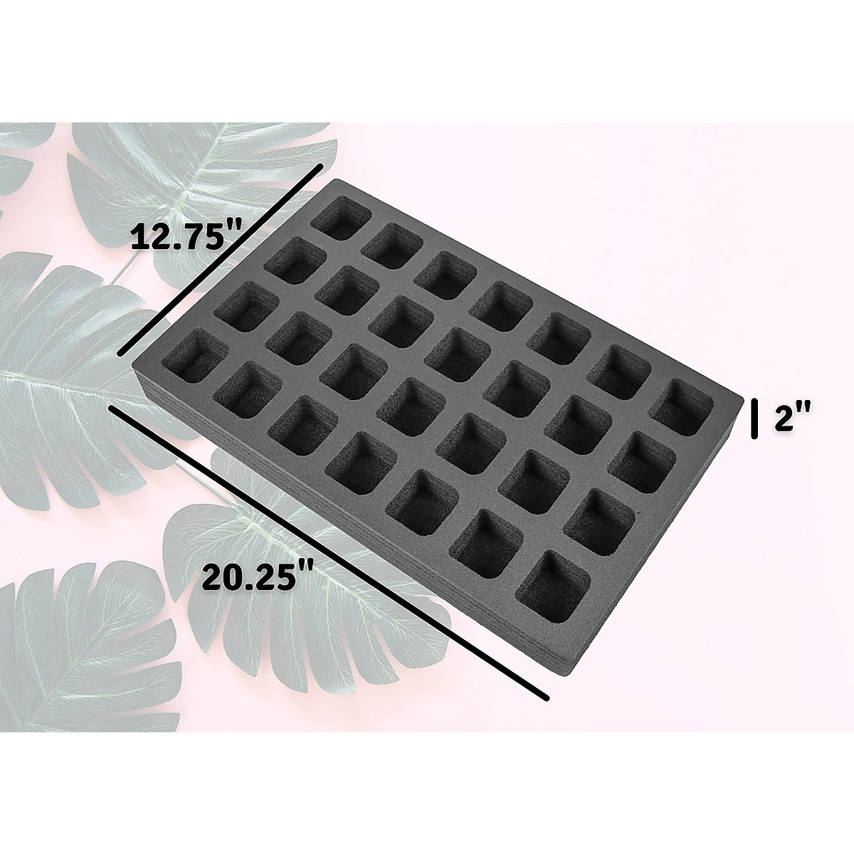 Polar Whale 2 Cocktail Capsule Drawer Organizers Tray Insert Compatible with Keurig DrinkWorks Pods for Kitchen Home Bar Party Waterproof Washable Black Foam 28 Compartment 12.75 x 20.25 Inches