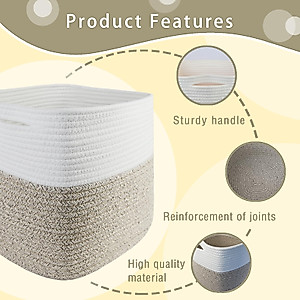 childishness ndup Woven Storage Cubes baskets for shelves，Baby Toy Basket for Shelves - Stylish Storage Baskets for Organizing, Laundry (Mixed Brown & off White)