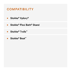 Stokke Stroller Cup Holder, Black - Compatible with Stokke Xplory X, Trailz & Beat Strollers + Stokke Flexi Bath Stand