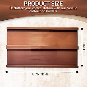 Pod Holder for Vertuo Coffee Pods | Under Cabinet or Wall Mounted Storage for Pods | Minimalist Design to Declutter Your Kitchen | MADE IN USA (White)