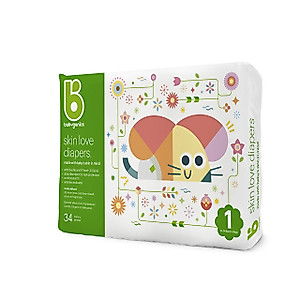 Babyganics Diapers, Size 1, 34 Ct, Ultra Absorbent Diapers, 2 Packs