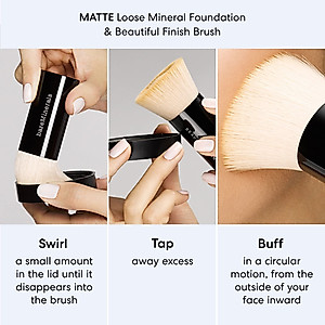 bareMinerals Original Matte Loose Mineral Foundation SPF 15, Powder Foundation Makeup, Buildable Coverage, Reduces Shine, Talc Free Foundation, Vegan