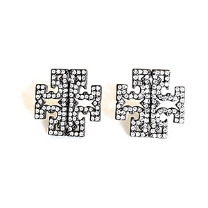Tory Burch Britten Pave Stud Earring 141855 Black 011