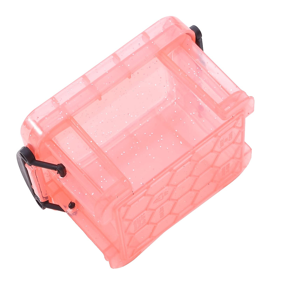 Sevenfly Family Plastic Storage Bin with Lid Medicine Box Lockable Container ​for Toy Desktop Jewelry Accessory Drawer Or Kitchen,pink