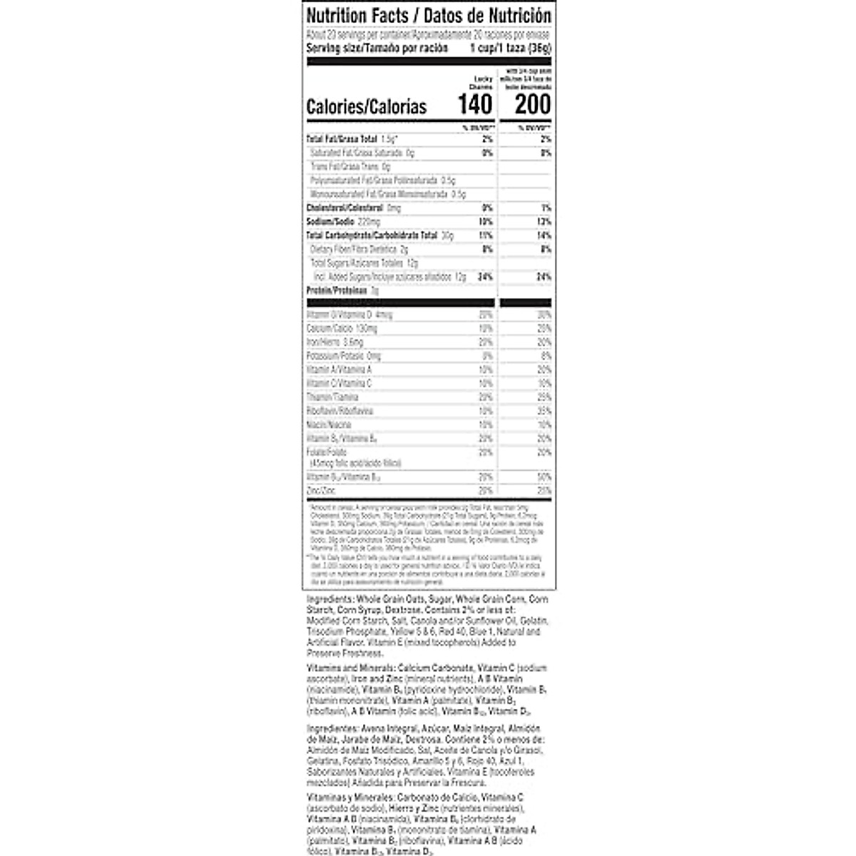 Lucky Charms Gluten Free Cereal with Marshmallows, Kids Breakfast Cereal, Made with Whole Grain, Giant Size, 26.1 oz