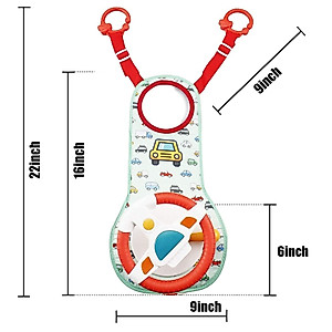 Happytime Musical Car Wheel Baby Toys, in-Car Wheel Musical Activity Play Center for Baby's Travel Companion Entertain and Relax Easier Drive with Sounds and Lights