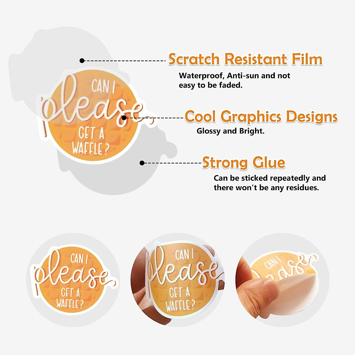 Bibonse Waterproof Vinyl Stickers for Kids Teens Home School Decor Water Bottle Computer Skateboard Walls Window and More (120PCS Vine Stickers)