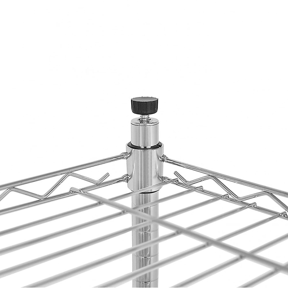 WZONICE98 5 Tiers Household Metal Shelves Adjustable Shelving Kitchen Utility Storage Rack Closet Organizer Microwave Warehouse Study Food Storage for Garage Bedroom Office Bearing 250 lbs Silver