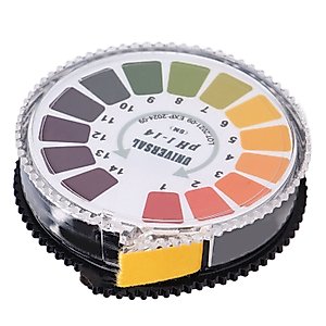 AUNMAS Test Paper Strip Roll Litmus Paper Test Strips Indicator Meter Test Strip Roll with Color Chart for Water Urine Saliva Soil