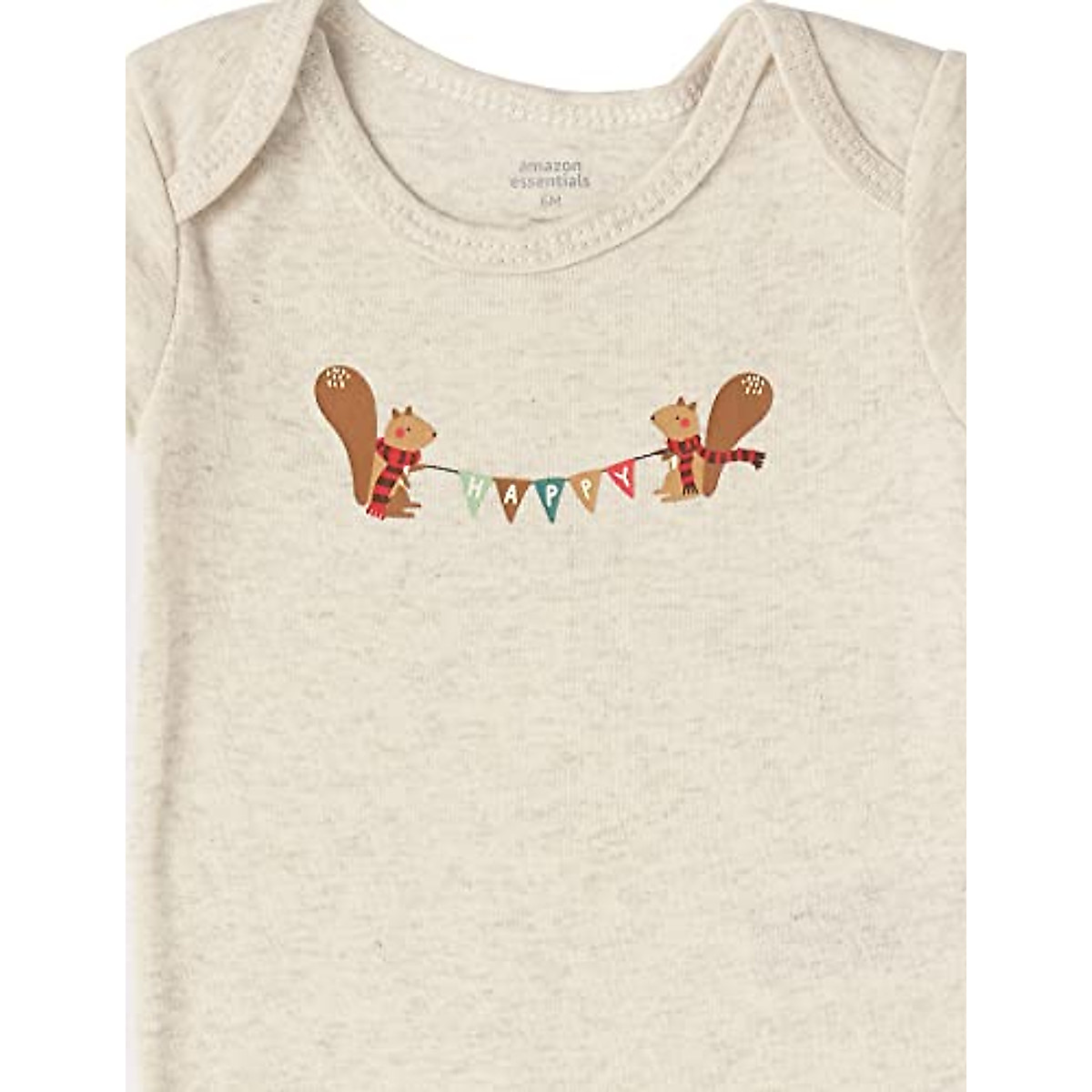 Amazon Essentials Unisex Babies' Short-Sleeve Bodysuits, Pack of 6, Ivory Forest, 24 Months