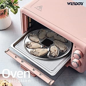 WENDOM Stainless Steel Oyster Plate Grill Pan Serving Trays for Scallop,2Pcak Oyster Shell Shaped Pan and 4pcs Forks Set