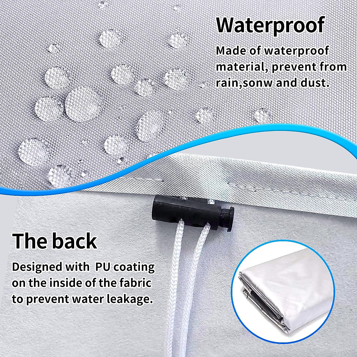 Zhadongli Art Outdoor Furniture Cover Waterproof, Heavy Duty Patio Furniture Cover, Patio Furniture Outdoor Sectional Sofa Set, Outdoor Rectangular Table and Chair Set Cover, 67" Lx37 Wx28 H