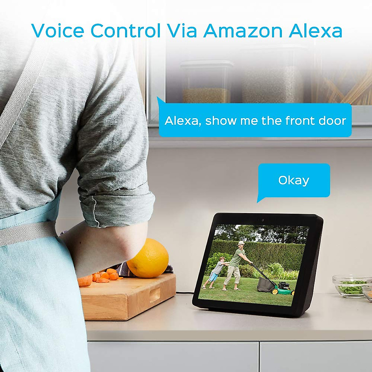 PANAMALAR Outdoor Security Camera, Smart 1080p WiFi IP Camera with Alexa Voice Control, IP65 Waterproof Surveillance System, Night Vision, 2-Way Audio, Motion Detection, Remote Access from Smartphone