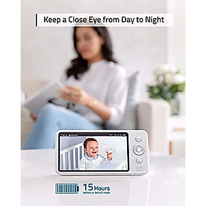 Eufy Baby SpaceView Add-On Video Baby Monitor, Night Vision, 5" Display
