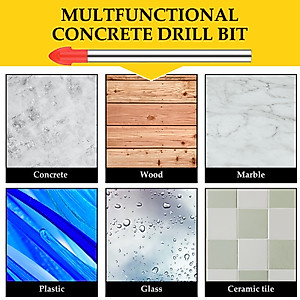 20 Pieces 6 mm tile drill bits Cemented Carbide Masonry Drill Bits for Glass Multi-material Concrete Drill Bit Cement Drill Bit Tile Bits Ceramic Carbide Drill Bit for Glass Plastic Brick Wall, Orange