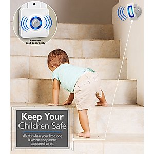 Fosmon WaveLink 51054HOM Add-On Door Motion Sensor Unit (No Receiver) - White