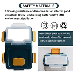 AnRui Large Flour Storage Containers 25Lbs Airtight Rice Storage Container BPA Free Kitchen Pantry Food Storage Bin Sugar Snack Cereal Grain Organizer Box with Wheel, Scoop, 4Pack, Blue