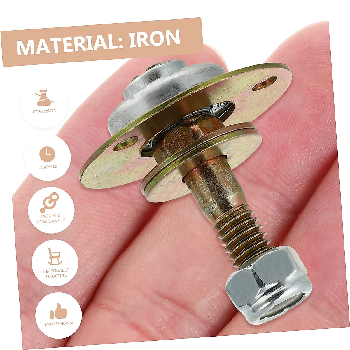 DOITOOL 4pcs Rocking Chair Bearing Mechanic Accessories Furniture Bolts Patio Chair Leveling Screws Glider Rocker Parts Chair Leg Screw Caps Bearing for Rocking Chair Rocking Chair Bearing