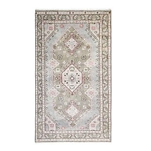 Handmade Geometric Contemporary Light Gray Area Rug 9 x 12