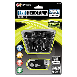 Performance Tool W2336 LED Hat Clip Light for Hands-Free Illumination with Rechargeable Battery and Adjustable Head