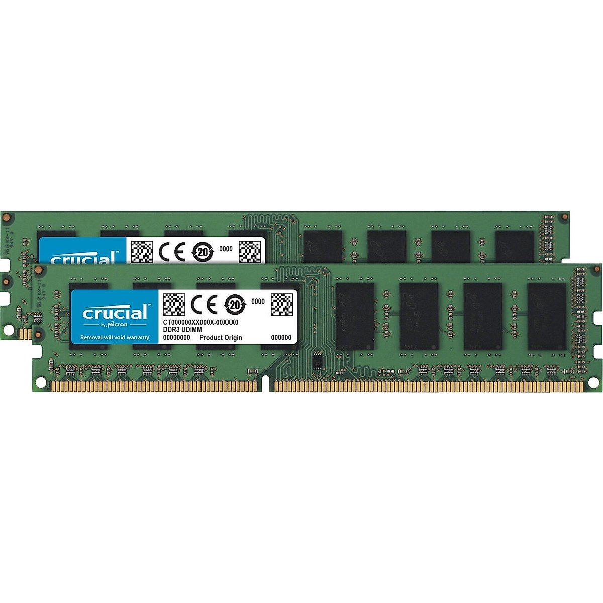 Crucial 16GB Kit (8GBx2) DDR3/DDR3L 1600 MT/s (PC3-12800) DR x8 ECC UDIMM 240-Pin Memory - CT2KIT102472BD160B