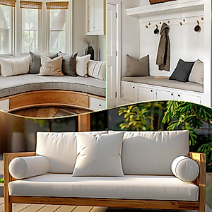 RULAER Custom Outdoor Bench Cushions Bay Window Cushions for Outdoor/Indoor Furniture Patio Chair Cushions Porch Swing Cushions Window Seat Cushions Indoor (Custom Color, Custom Size)