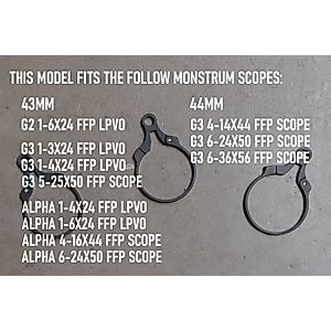 Monstrum G2 1-4x24 FFP Scope | Monstrum 43-B Throw Lever | Bundle