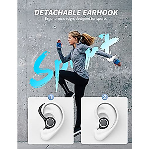 FAMOO Wireless Earbuds, Bluetooth 5.1 Headphones with Microphone, IPX7 Waterproof, 48H Playtime, High-Fidelity Stereo Earphones with Charging Case for Sports and Work