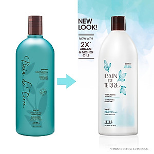 Bain de Terre Jasmine Moisturizing Shampoo, Luxurious Hydration for Dry Hair with Argan & Monoi Oils, Paraben-Free, Color-Safe, Vegan, 33.8 Fl Oz