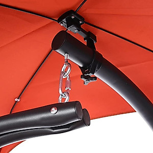 eZone Replacement Cushion Pad and Umbrella for Hanging Lounge Chair Outdoor Chaise Hanging Hammock Chair Pillow Pad (Blue,Green,Khaki,Rust) (Blue)