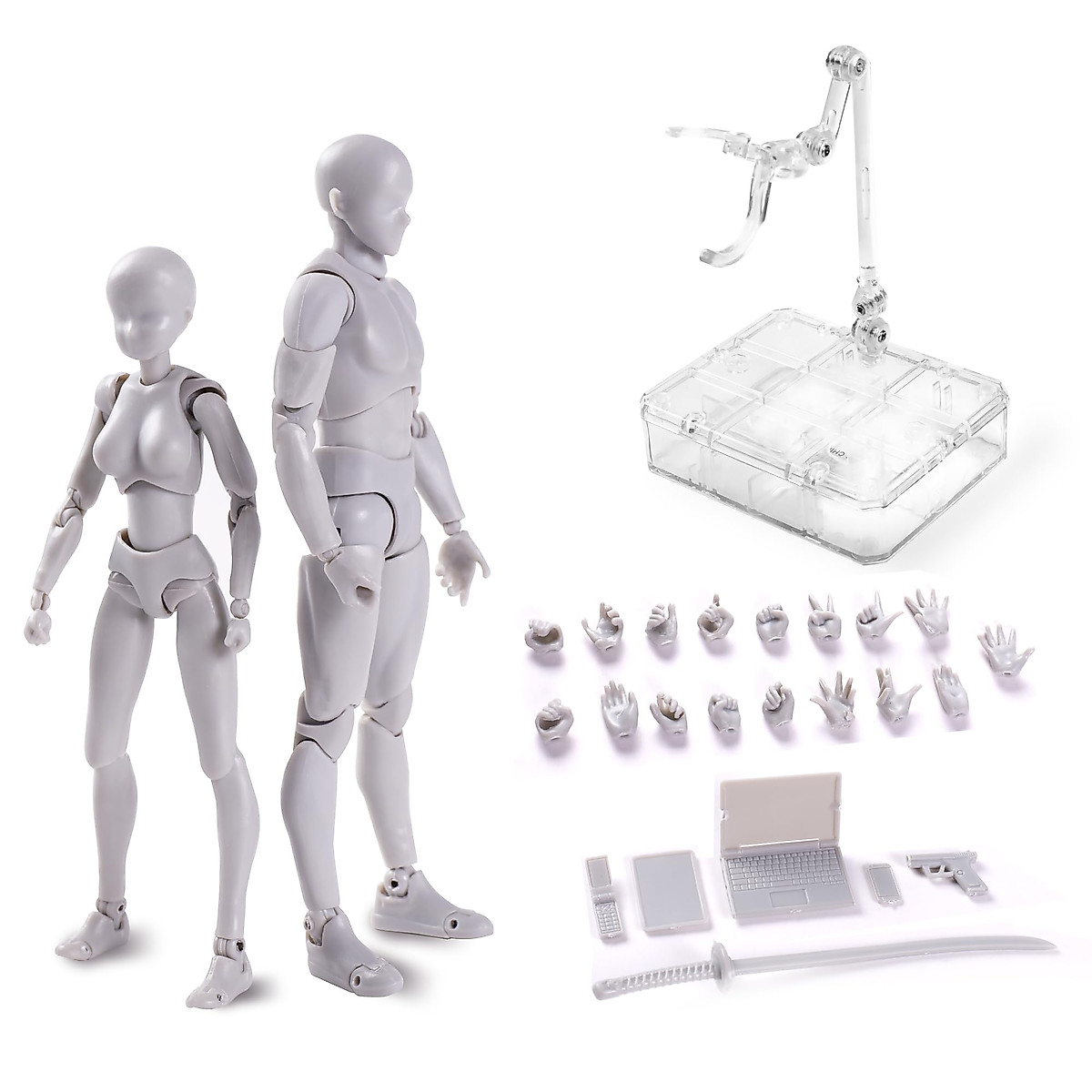 Action Figures Body Kun DX & Body-Chan DX PVC Figure Model Drawing for SHF S H Figuarts (Female+Male) with Box